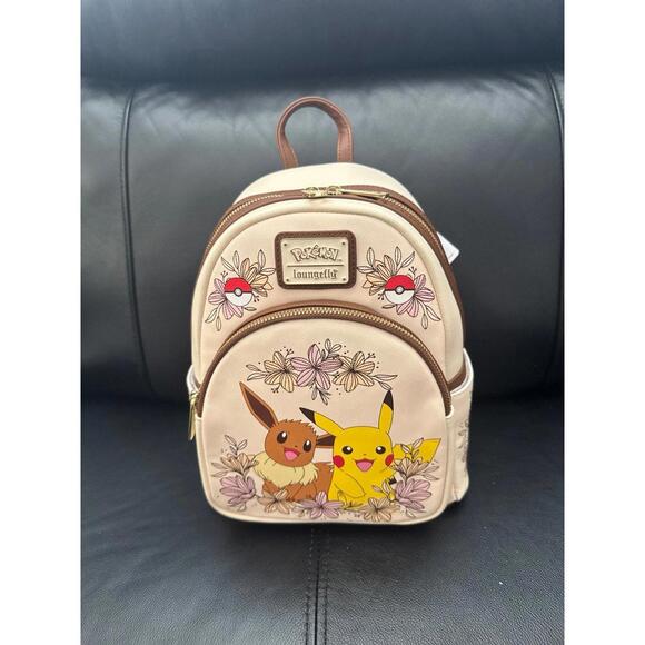 Loungefly | Bags | Loungefly Pokemon Pikachu Eevee Floral Mini Backpack ...